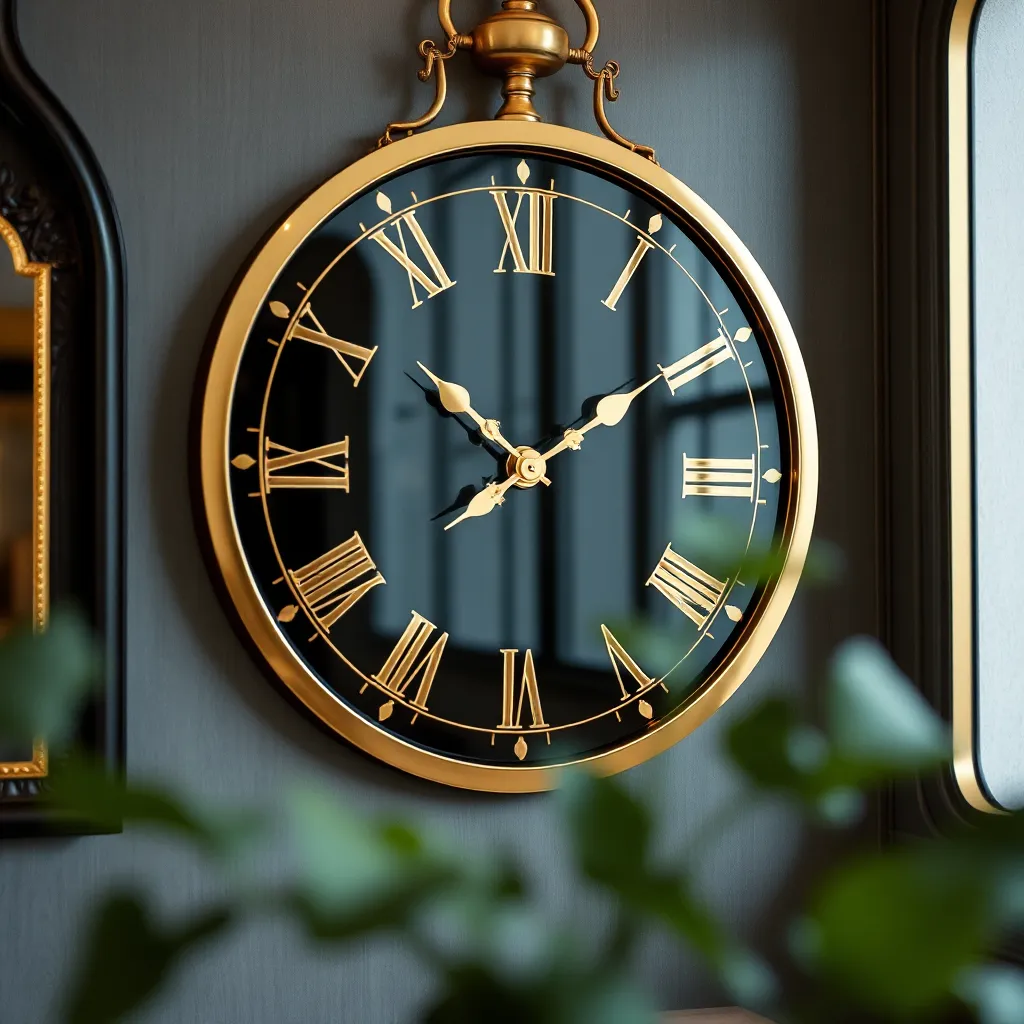 Black and Gold Large Clocks: A Design Perspective
