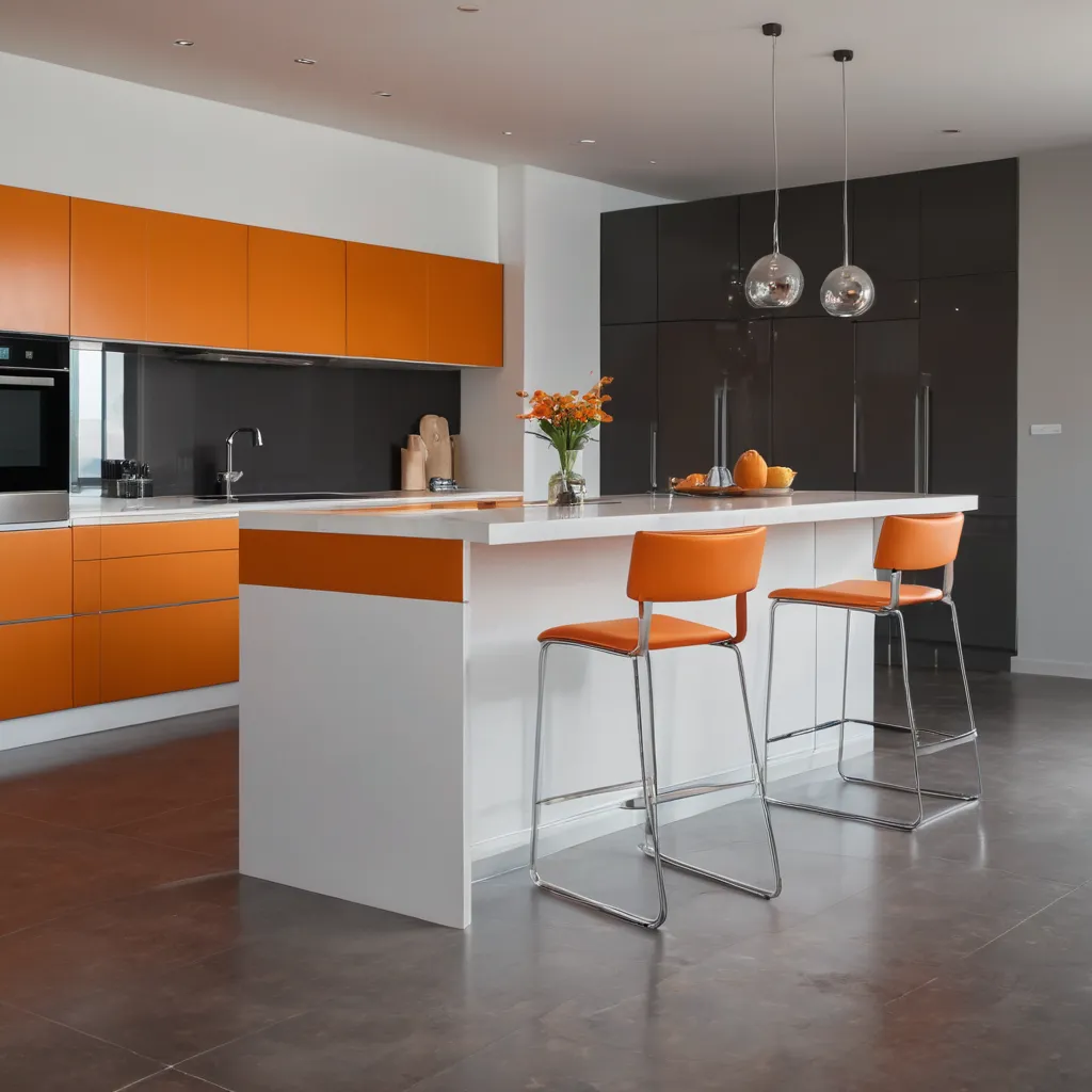 The Allure of Orange Leather Counter Stools in Design