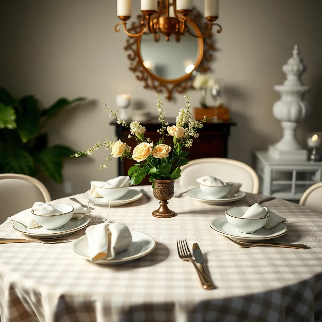 The Versatility of Gingham Round Table Cloths